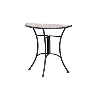 Siena Garden Tisch Prato, 35,5x70x71,5cm, Gestell: Stahl, pulverbeschichtet in schwarz matt, Fl&auml;che: Mosaik,Tischplatte: Keramik