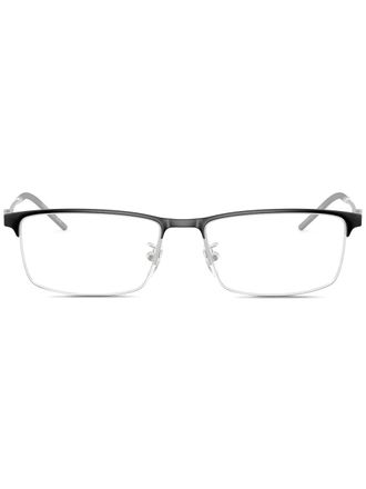 Emporio Armani Brille mit eckigem Gestell - Schwarz
