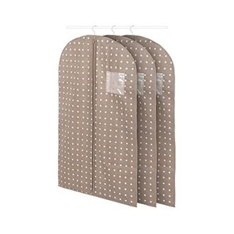 Compactor Rivoli Kleiders&auml;cke Set, 3 St&uuml;ck, 60x100 cm, Beige, Polyester