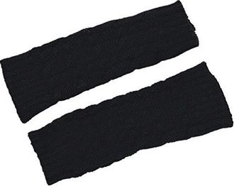 ACVIP Mitaines torsadées en tricot torsadé pour femme - Noir - Taille unique