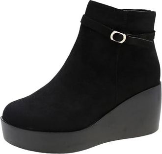 Generic Bottines pour femmes avec talon compens&eacute; et largeur disponible Bottines pour femmes avec talon compens&eacute; Bottes &agrave; talons hauts Bottines dhiver Bottines