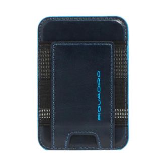 Piquadro Porte-cartes MagSafe rigide en cuir avec protection Rfid - unisex - Accessoires - Bleu - Taille: ONE Size