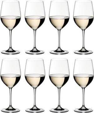 Riedel Lot de 8 verres à vin blanc pour vin blanc comme Chardonnay et Viognier, 350 ml, verre cristal Vinum 7416/05
