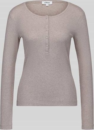 s.Oliver Red Label Langarmshirt mit kurzer Knopfleiste