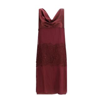 Ferragamo Seidenes Midi-Kleid Made in Italy - - Dresses - Damen - Braun - S
