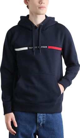 Tommy Hilfiger Herren Hoodie Chest Insert mit Bauchtasche, Blau (Desert Sky), S