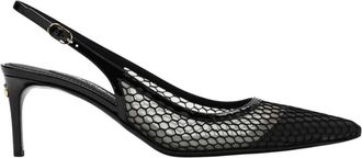 Dolce & Gabbana Femme, Chaussures, Noir, Taille: 37 1/2 EU Chaussures Plates Slingback Noires