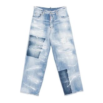 Dsquared2 Jean Patchwork D&eacute;lav&eacute; - Homme - Jeans - Bleu - Taille: S