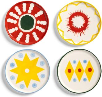 &Klevering Assiettes en porcelaine Festivo - Set de 4 &Klevering