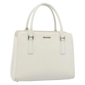 Burberry Sac &agrave; main vintage doccasion - Femme - Pre-owned - Blanc - Taille: ONE Size