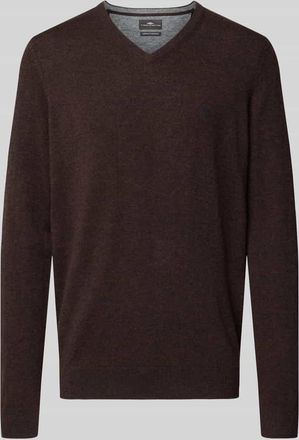 Fynch-Hatton Regular Fit Strickpullover aus Baumwoll-Mix mit Kaschmir-Anteil