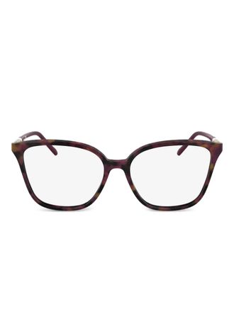 Lacoste Cat-Eye-Brille in Schildpattoptik - Violett