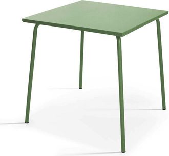 Oviala Oviala - Quadratischer Gartentisch aus Metall Grüner Kaktus - Palavas