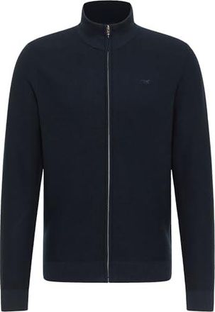 Mustang Jeans Gilet en coton marine avec un col montant et fermeture &agrave; glissi&egrave;re - Taille x_l