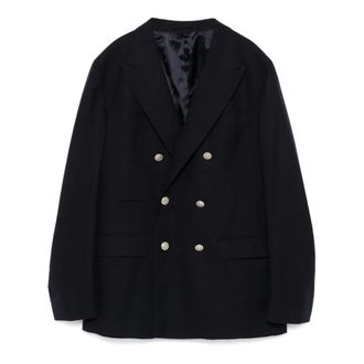 Eleventy Doppelreihiger Wollblazer - - Jackets - Herren - Blau - M