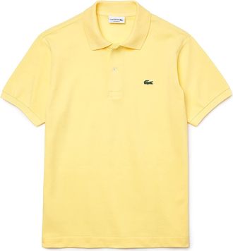 Lacoste Herren Polo-Shirt Kurzarm L1212, Männer Polo-Hemd,2 Knopf,Regular Fit,Gelb,6