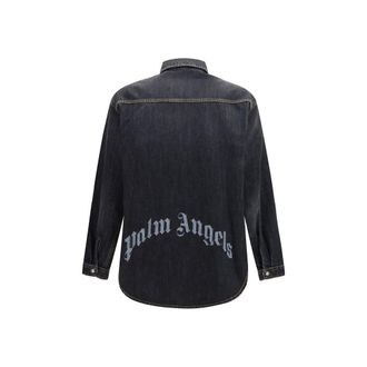 Palm Angels Denim Shirt - Blue