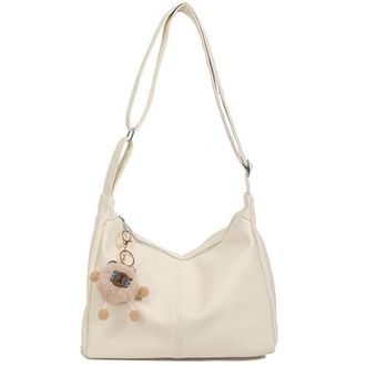 Generic Crescent Sac &agrave; main bandouli&egrave;re pour femme Design r&eacute;tro Sangle r&eacute;glable Sac &agrave; bandouli&egrave;re polyvalent pour femme, Blanc., Mittelgro&szlig;e