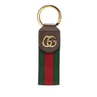 Gucci Porte-cl&eacute;s en toile Pre-owned - Homme - Pre-owned - Brun - Taille: ONE Size
