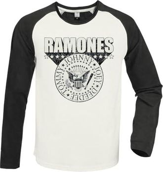 Amplified T-Shirt Unisexe Adulte 3D Crest Ramones XXL Blanc/Anthracite