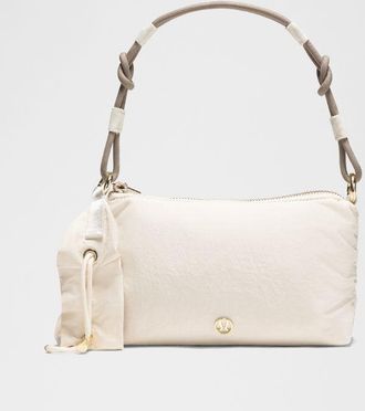 lululemon Ruched Shoulder Bag Mini 1.5L in Light Ivory/Warm Ash Grey