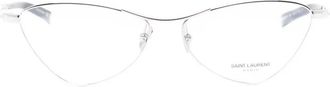 Saint Laurent Eyewear lunettes de vue à monture triangulaire - Argent