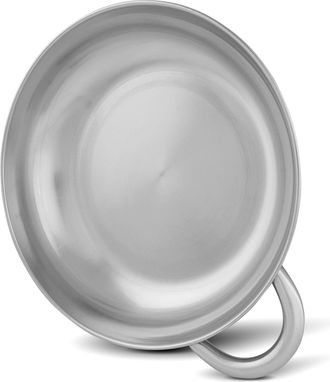 Normani Outdoor Edelstahl-Schale mit Griff - rostfrei, lebensmittelecht, geschmacksneutral, umweltfreundlich - Fassungsvermögen 1,7 L - 23 x 5 cm Farbe Edelst