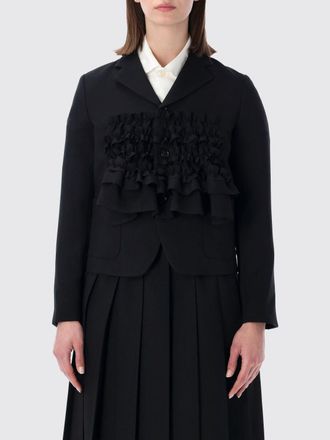 Comme Des Gar&ccedil;ons Blazer slim fit en polyester avec volants et col &agrave; revers