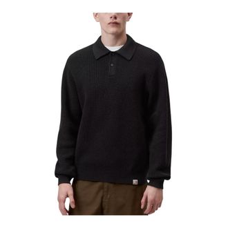 Carhartt Work in Progress L/S Miles Polo - - Knitwear - Herren - Schwarzk - M