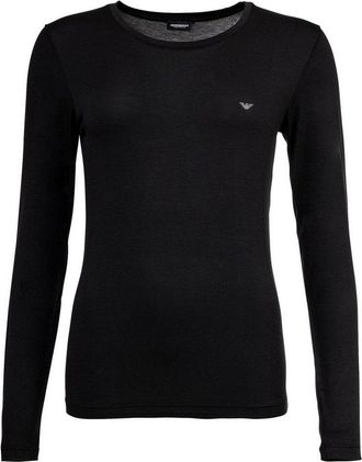 Emporio Armani T-Shirt Damen Longsleeve 1er Pack Viskose ESSENTIAL STUDS (Packung, 1er Pack)