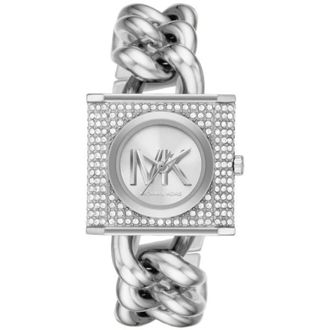 Michael Kors Montre cha&icirc;ne Mini Lock Pav&eacute; Argent - Femme - Accessoires - Gris - Taille: ONE Size