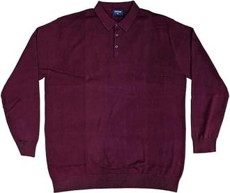Espionage Polo en tricot pour homme de taille 2XL à 8XL, brique, XXXXXXXL