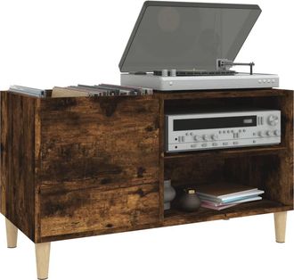 Generic Plattenschrank, Schallplattenschrank mit viel Stauraum, Plattenspieler Schrank f&uuml;r Wohnzimmer, LP Schrank, Schallplattenst&auml;nder, Holzwerkstoff(Sonoma 