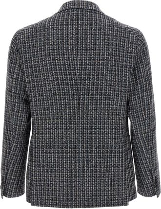 Tagliatore Wool Tweed Blazer - Charcoal