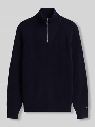 Tommy Hilfiger Regular Fit Troyer mit Woll-Baumwoll-Anteil