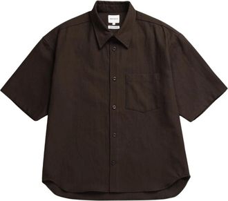 Norse Projects Homme, Chemises, Brun, Taille: M camicie Cotone