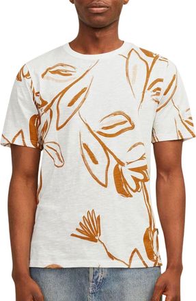 Jack & Jones Male T-Shirt All Over Print Rundhals T-Shirt