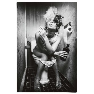 Reinders Poster, Toiletten Business, Toilette, Poster, Wanddeko, Room Decor, 150 gr. gl&auml;nzend Bilderdruckpapier, Schwarz-Wei&szlig;, 91,5 x 61