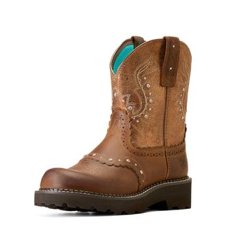 Ariat Womens Gembaby Western Boots in Distressed Brown, B Medium Width, Size 36.5, by Ariat