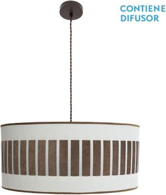 Fabrilamp Ivanna h&auml;ngeleuchte 3xe27 braun/wei&szlig;-oxid regx60x60 cm
