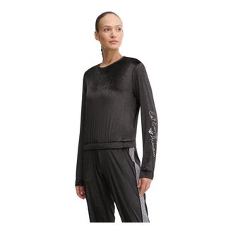 Emporio Armani Velours-Sweatshirt - - Sweatshirts & Hoodies - Damen - Schwarzk - XS