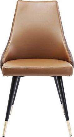 Kare Design Design Stuhl Urban Desire, Braun, Polsterstuhl, Esszimmerstuhl, 48 cm Sitzhöhe, Retro, Elegant, Wohnzimmer, 90x52x60 cm (H/B/T)