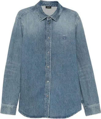 Gucci Logo-embroidered Denim Shirt