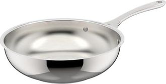 Lagostina Orchestra Wok antihaftbeschichtet mit langem Griff aus Edelstahl 18/10 &Oslash; 26 cm, 3-lagiger Lagotherm-Boden, Spiegeleffekt au&szlig;en und innen satiniert, f&uuml;