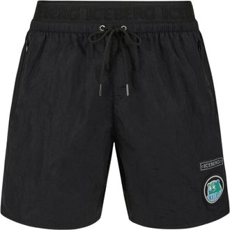 Iceberg Homme, Maillots de bain, Noir, Taille: 2XL Boxer Swim Shorts