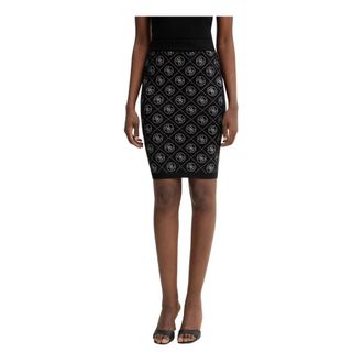 Guess Rhinestones 4G Swtr Rock - - Skirts - Damen - Schwarzk - L
