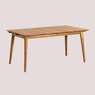 Sklum Sklum - Table de salle à manger rectangulaire 160-210x90 cm extensible en bois dacacia Tenay