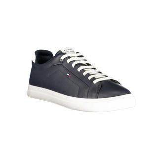 Tommy Hilfiger Lace-up Leather and Polyurethane Sneaker - Blue