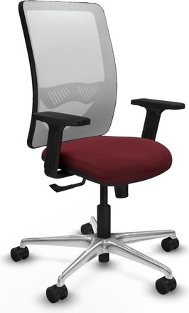 Piqueras y Crespo B&uuml;rostuhl Zulema mit 2D-Armen, h&ouml;henverstellbare Lendenwirbelst&uuml;tze, ausgestattet mit 3 Positionen und Schneidschaum, mit Rollen von 65 mm, Nylon, Wei