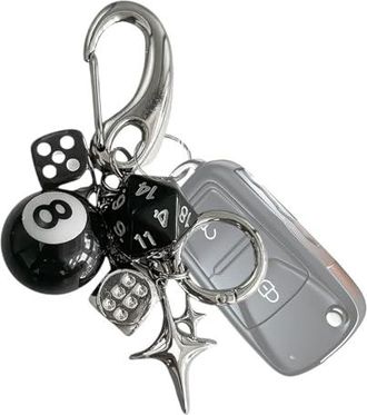 Generico Pendentif Porte-cl&eacute;s: Acier Inoxydable, Clip Porte-cl&eacute;s, L&eacute;ger | Pendentif Pratique Pour Sac, Sac Avec Pendentif Pour Homme Femme, Portefeuille Sac &Agrave; 